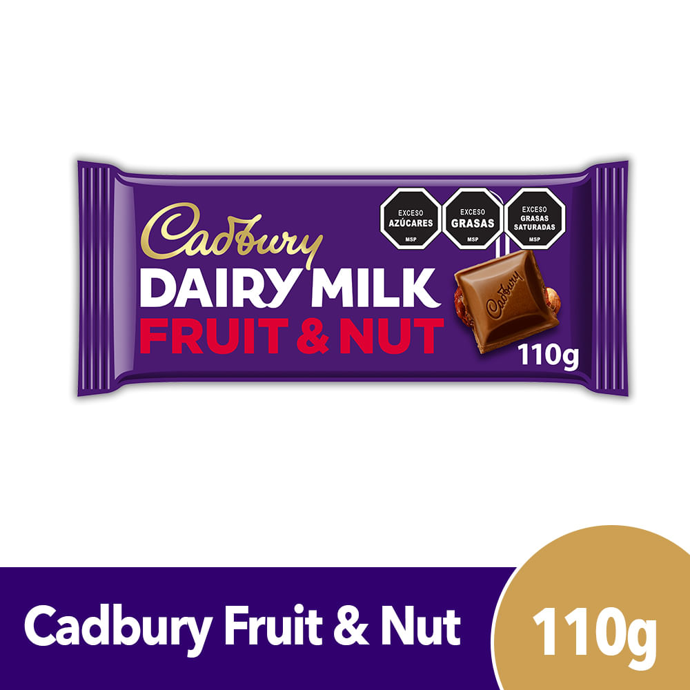 Chocolate Cadbury Dairy Milk Fruit & Nut 110g - Tienda Mondelez