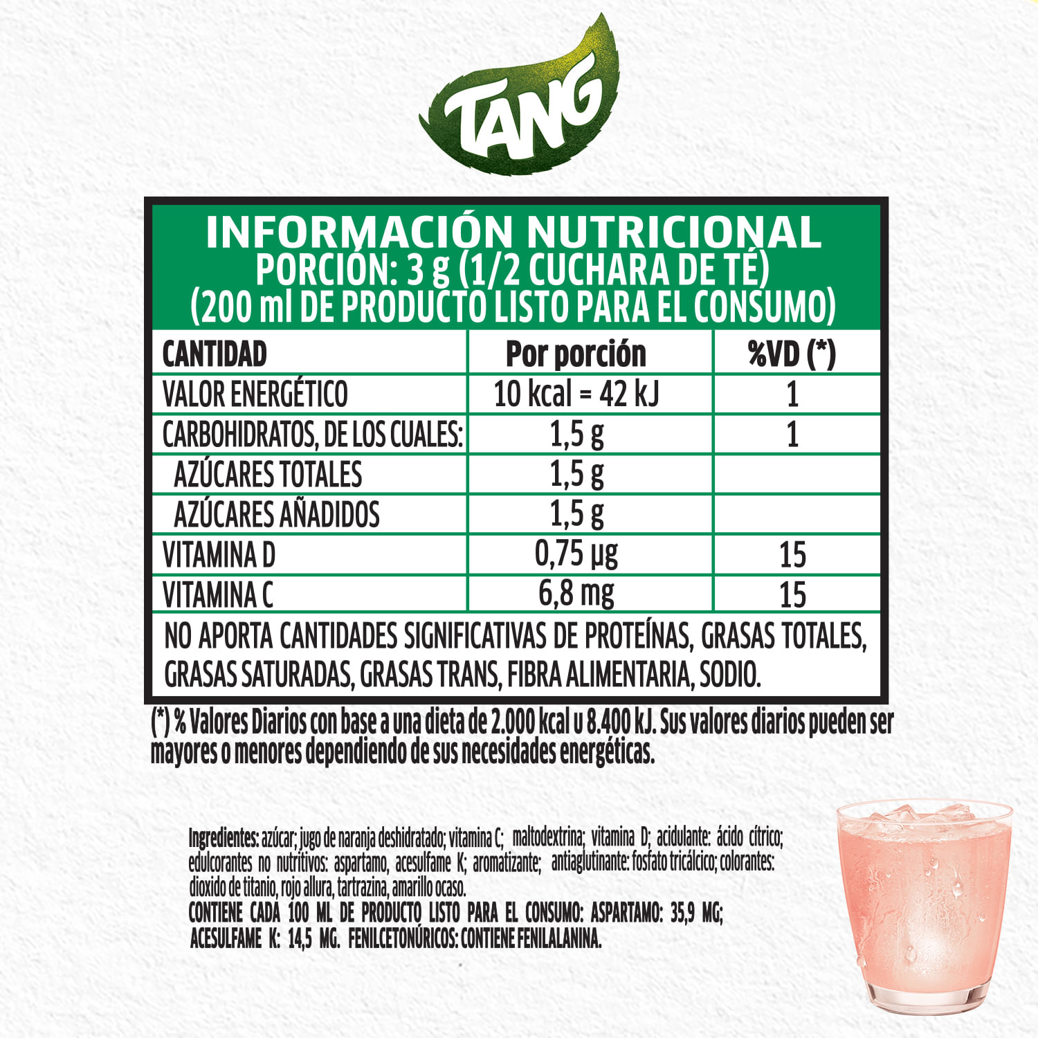 Jugo Tang Pomelo Rosado 15g - Tienda Mondelez