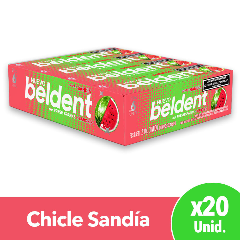 Chicles Beldent Sandia 10g - Tienda Mondelez