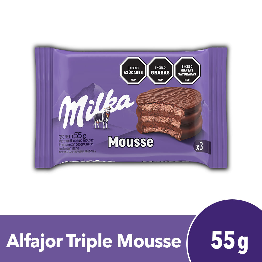 Alfajor Triple Milka Mousse 55g - Tienda Mondelez